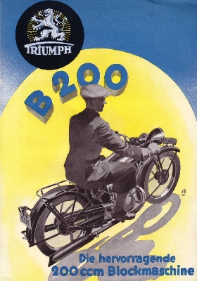 Motor-lit.de - Triumph B 200, B 200 L und B 200 LF Prospekt 1937