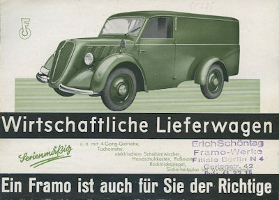 Motor-lit.de - Framo Typ Chemnitz V 500 Programm 1939