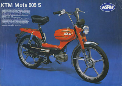 Motor-lit.de - KTM Mofa 505 S / Sport Mofa 25 Prospekt ca. 1979