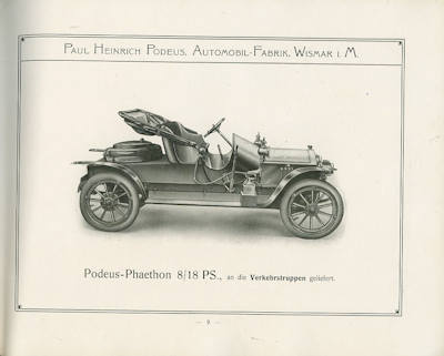 Motor-lit.de - Podeus / Wismar Pkw und Lkw Katalog 1912