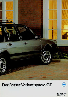 Motor-lit.de - VW Passat B 2 Variant syncro GT brochure 8.1985