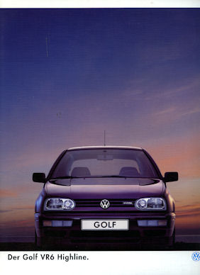 Motor-lit.de - VW Golf 3 VR 6 Highline Prospekt 8.1994